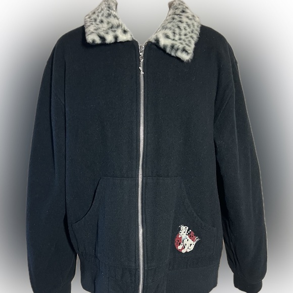 Disney | Jackets & Coats | Vintage Disney 1 Dalmatians Jacket Faux Fur ...